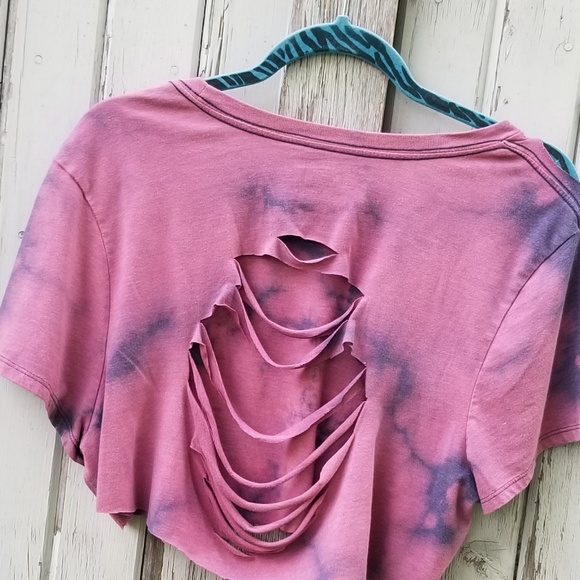 Old Navy | Tops | Distressed Crop Top Ram Upcycled Old Navy | Poshmark
